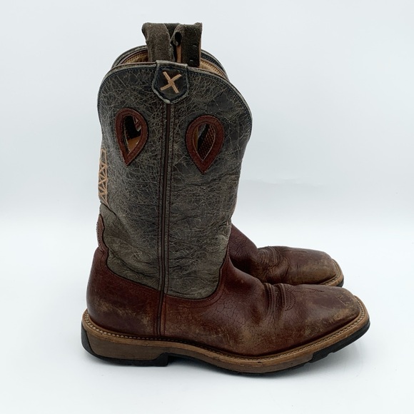 Twisted X | Shoes | Twisted X Brown Leather Western Work Boots Mens 1d ...